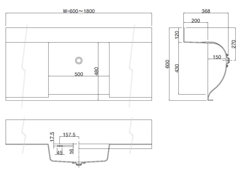 Kích Thước Chậu Lavabo Liền Khối Bàn Đá Phổ Biến - YOSHIMOTO Co., Ltd. VN