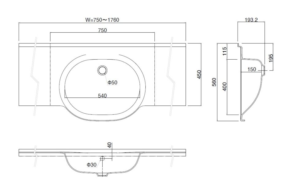Kích Thước Chậu Lavabo Liền Khối Bàn Đá Phổ Biến - YOSHIMOTO Co., Ltd. VN